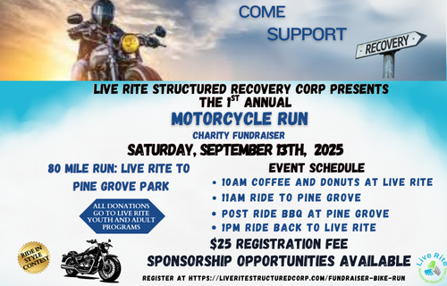 1st Annual Motorcycle Run Charity Fundraiser | Live Rite